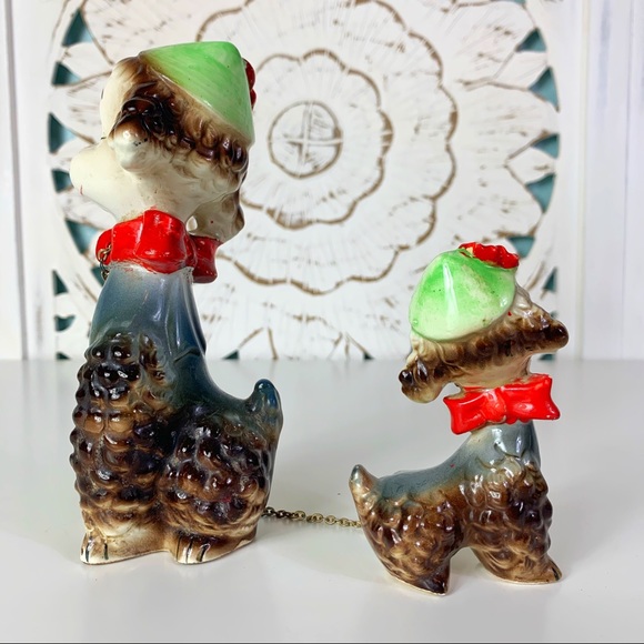 Accents | Vintage Kitsch Poodle Dog With Puppy Chained | Poshmark